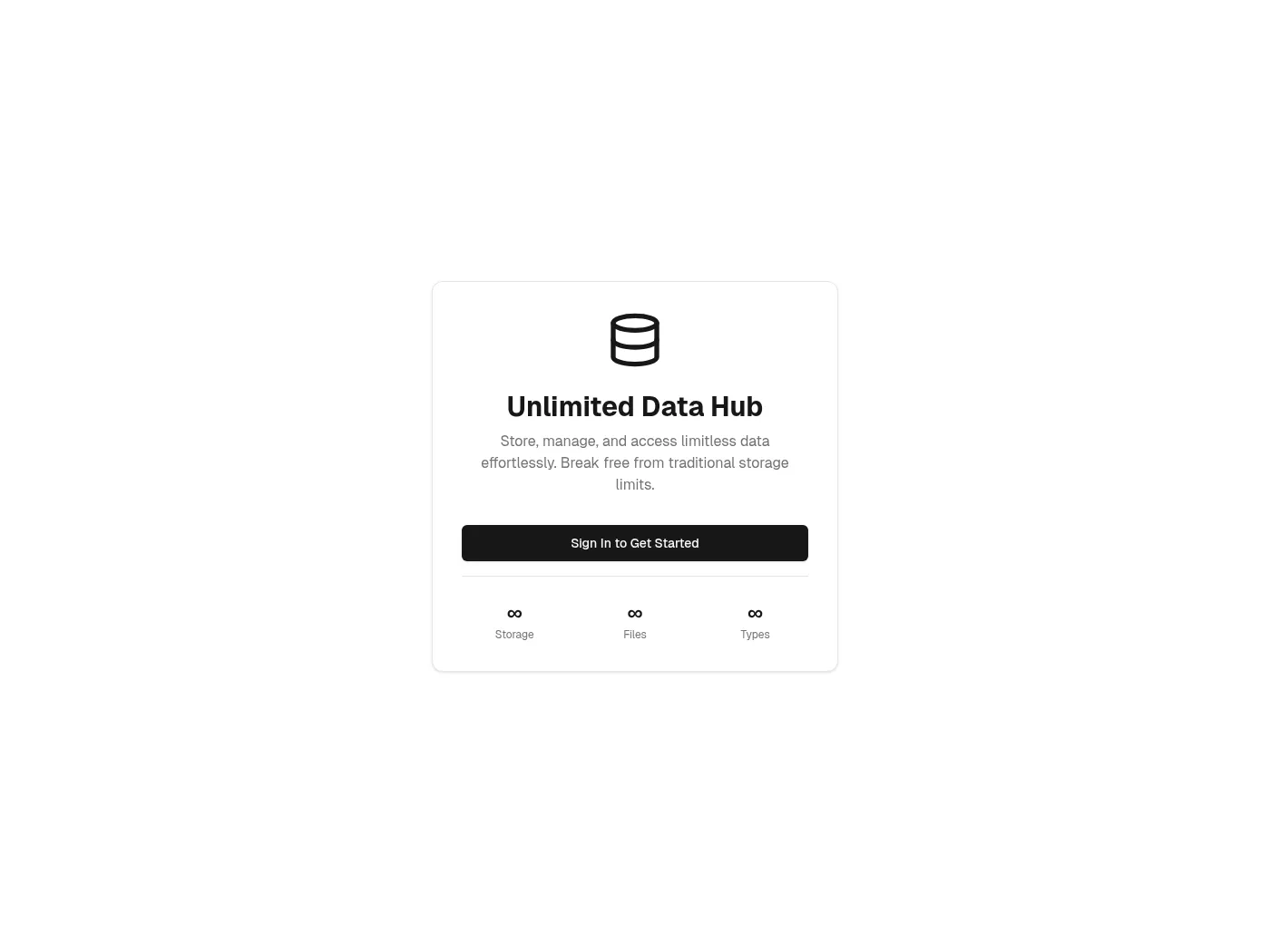 Unlimited Data Hub