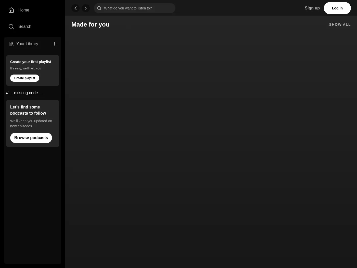 Unlimited Spotify Clone