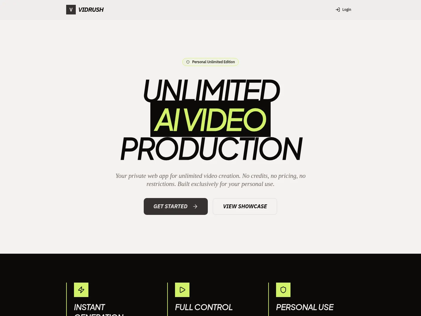 Unlimited Vidrush Clone