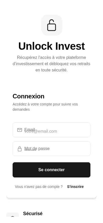 Unlock Invest Mobile