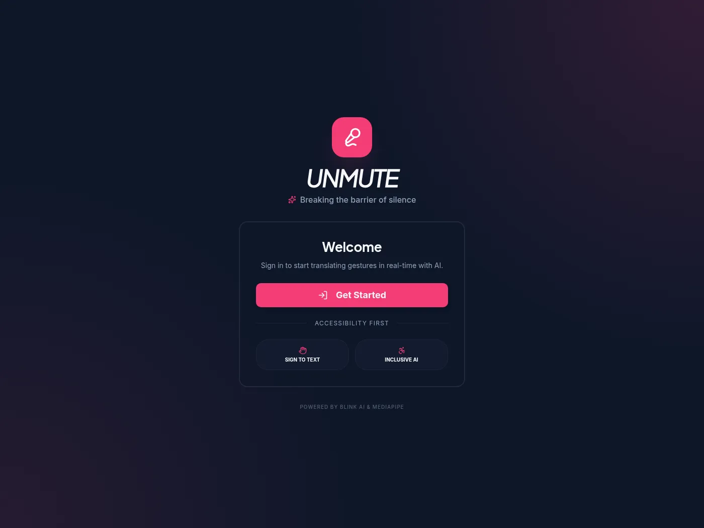 UNMUTE Sign Translator
