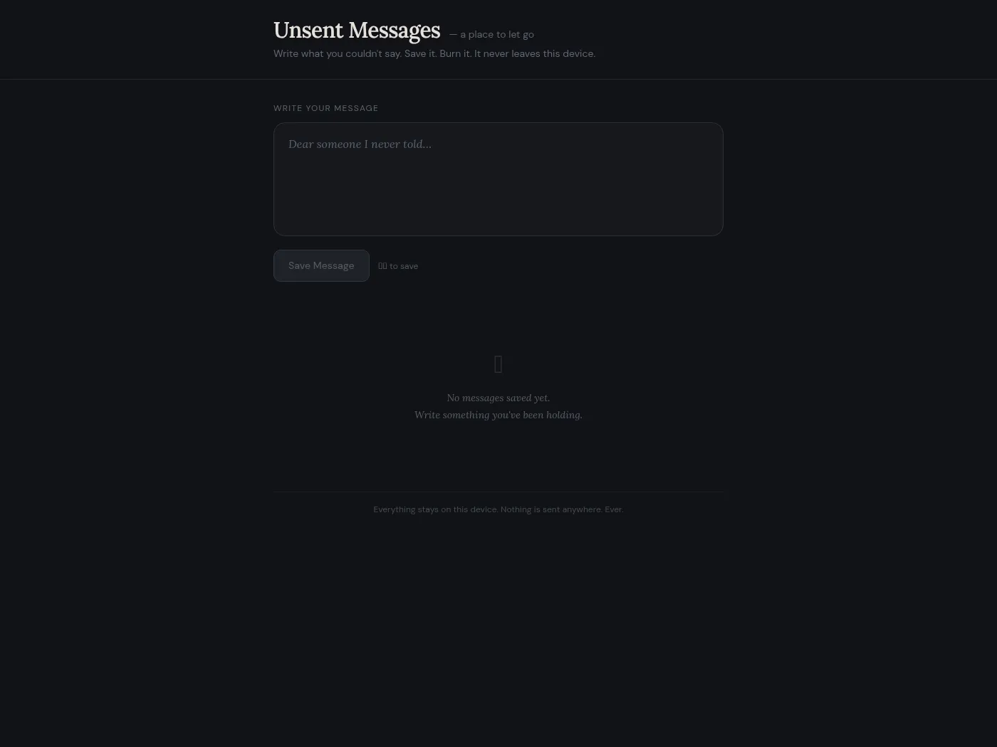 Unsent Messages