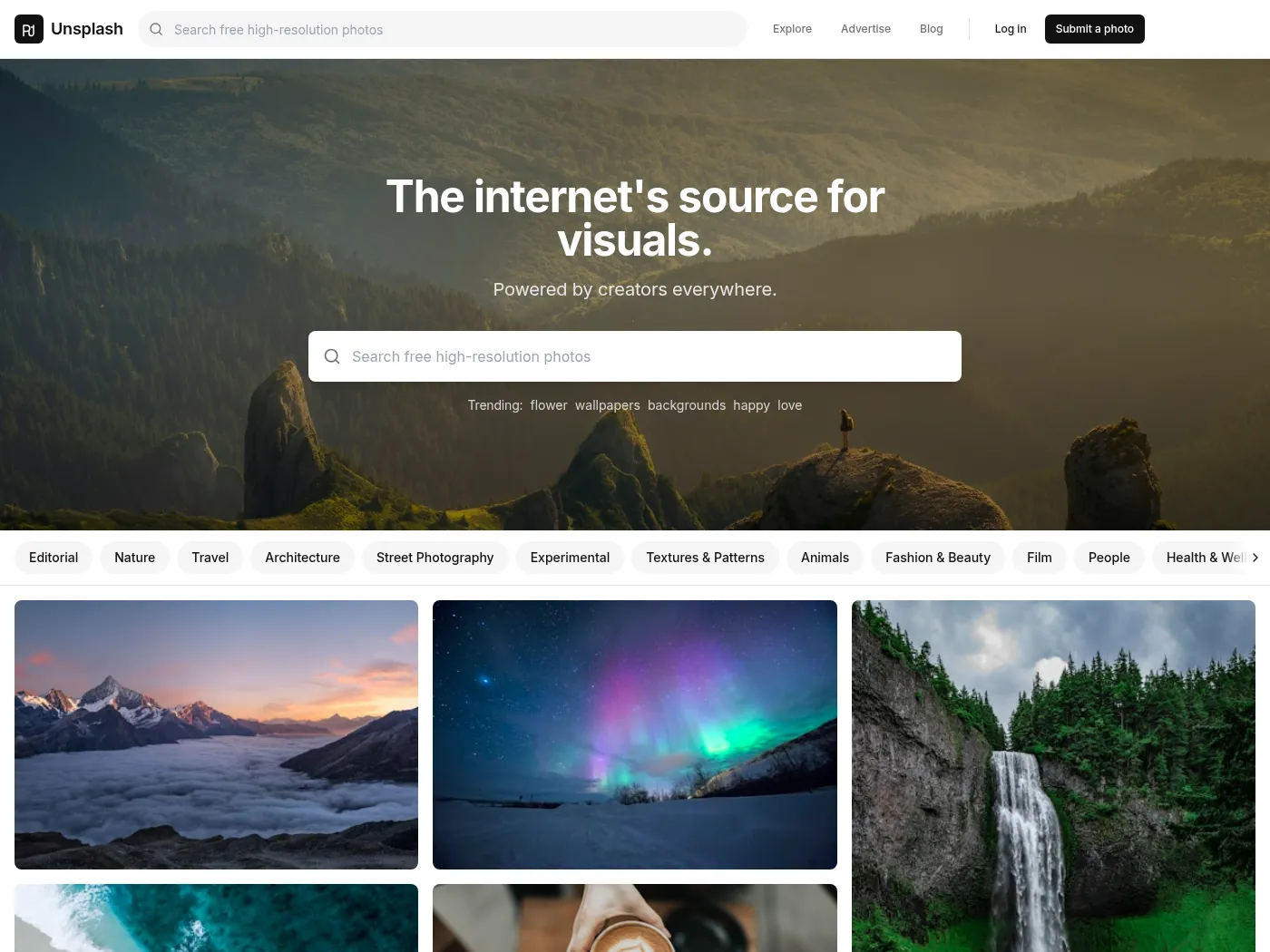 Unsplash Web Clone