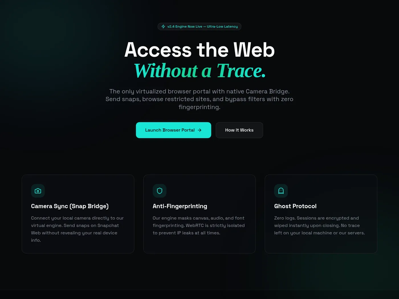 Untraceable Browser Portal