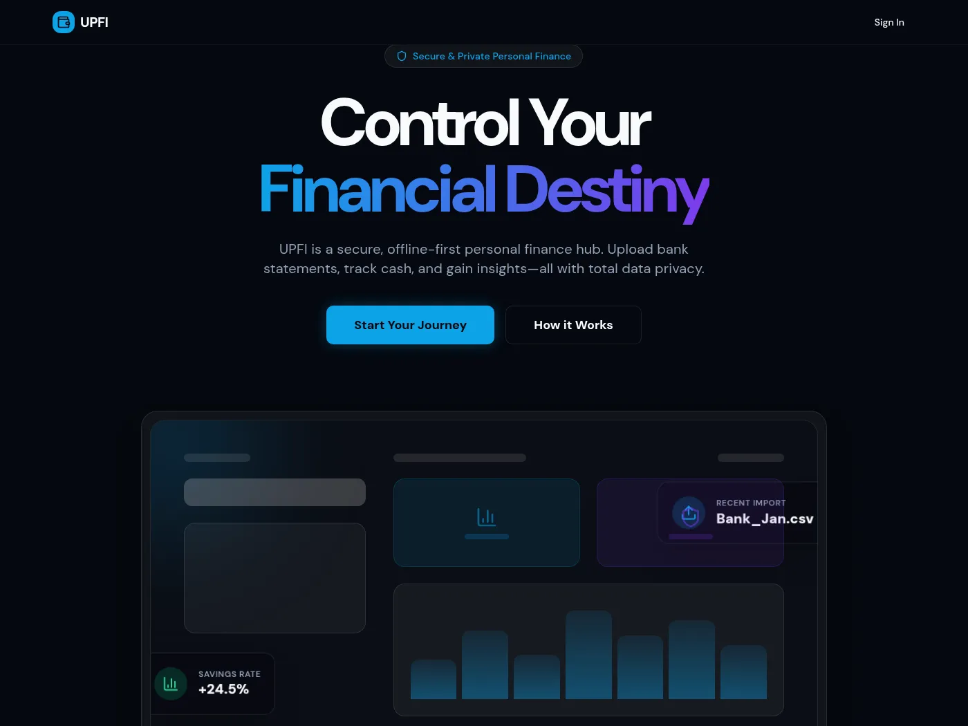 UPFI Personal Finance Hub