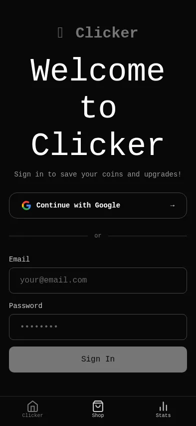 Upgrade Clicker Game