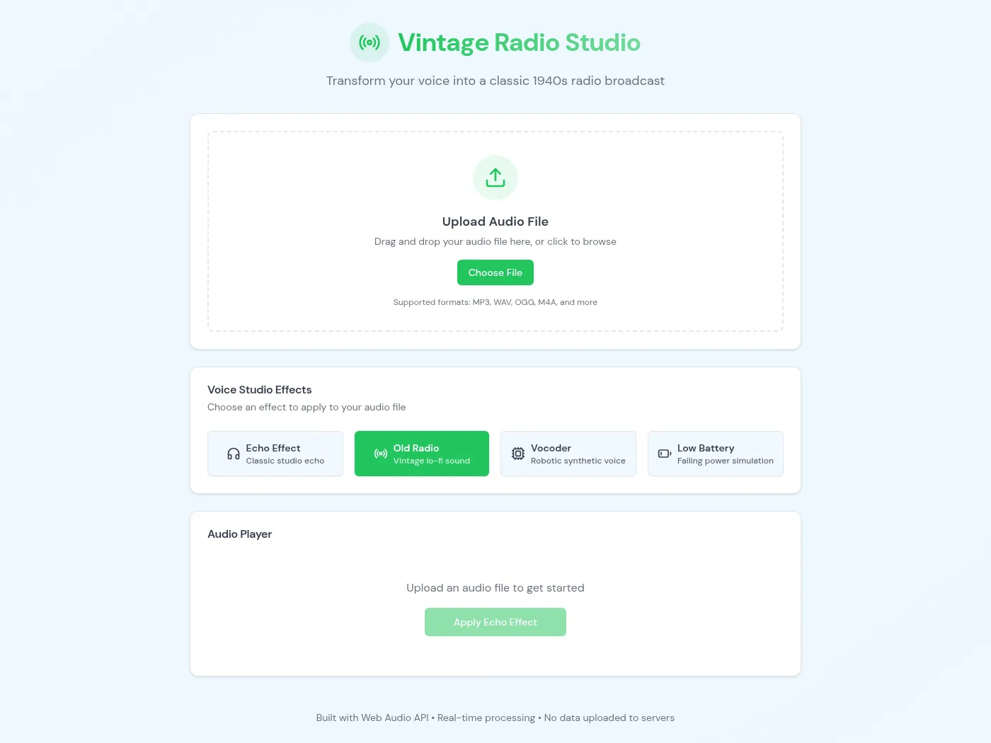 Echo Voice Audio Uploader
