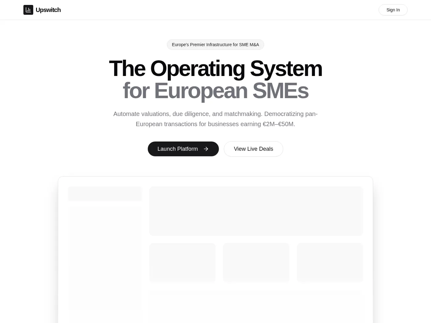 Upswitch M&A OS