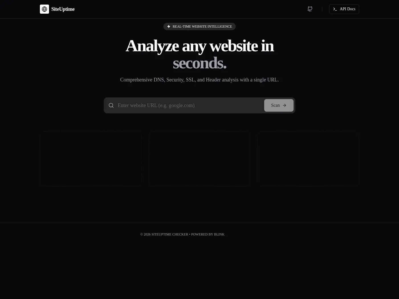 SiteUptime Checker