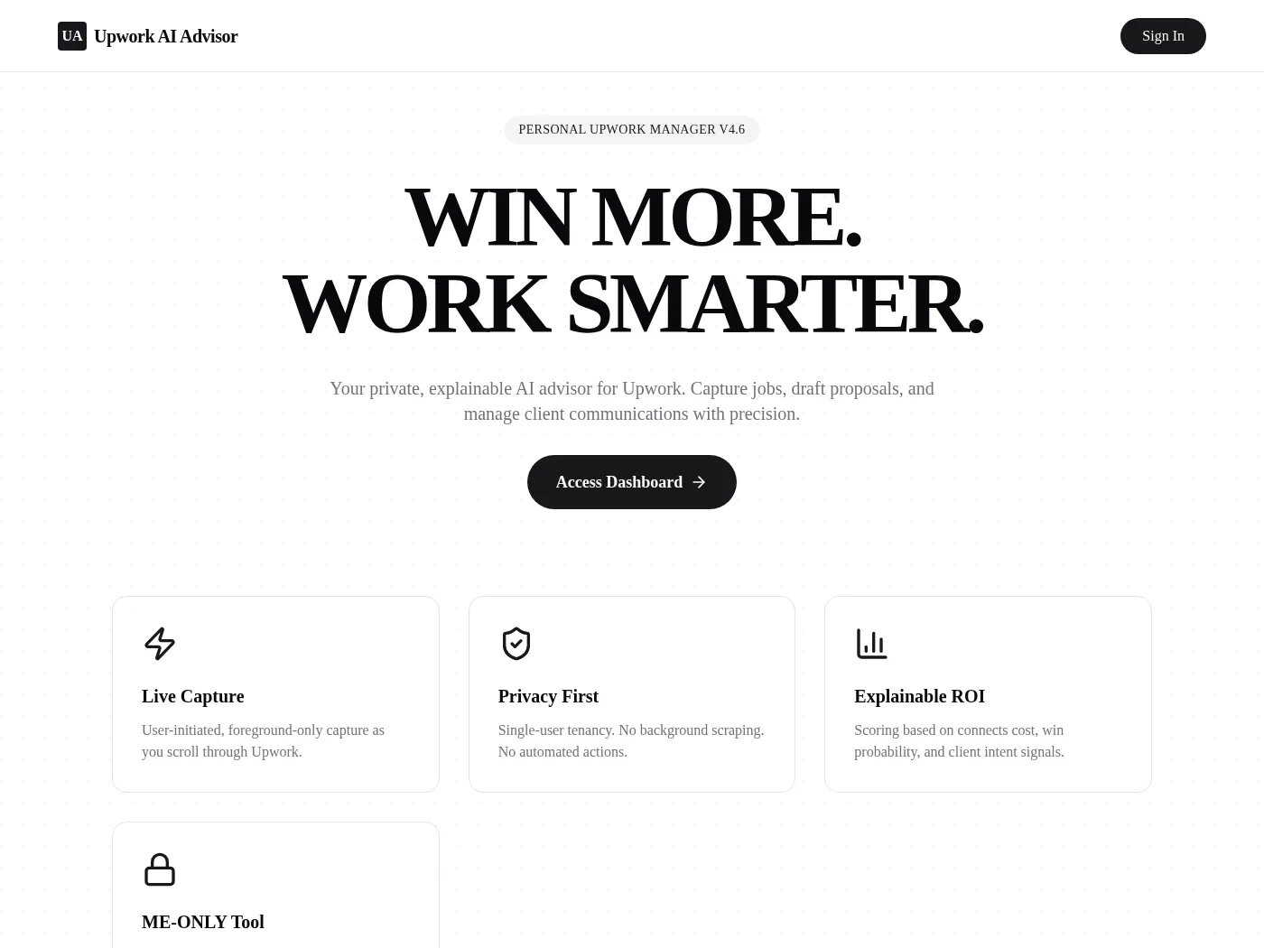 Upwork AI Advisor