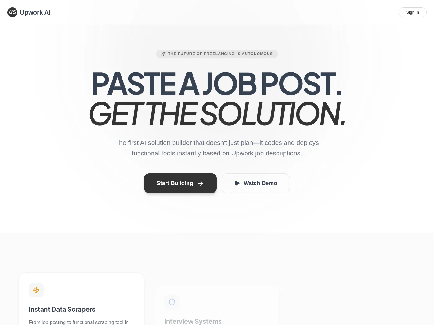 Upwork Solution AI