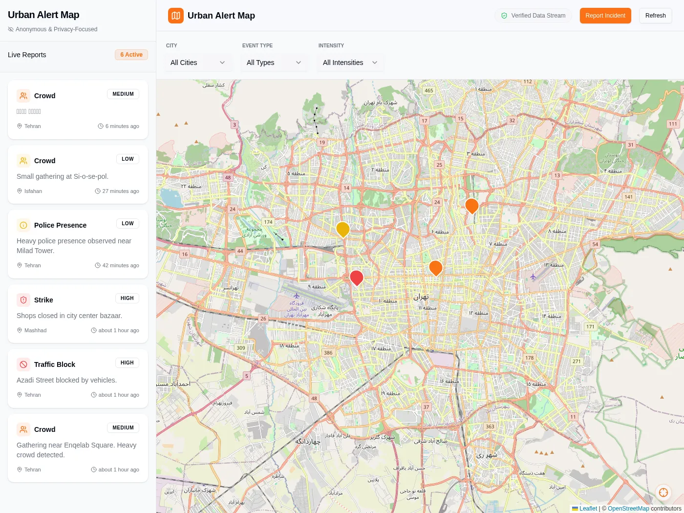 Urban Alert Map