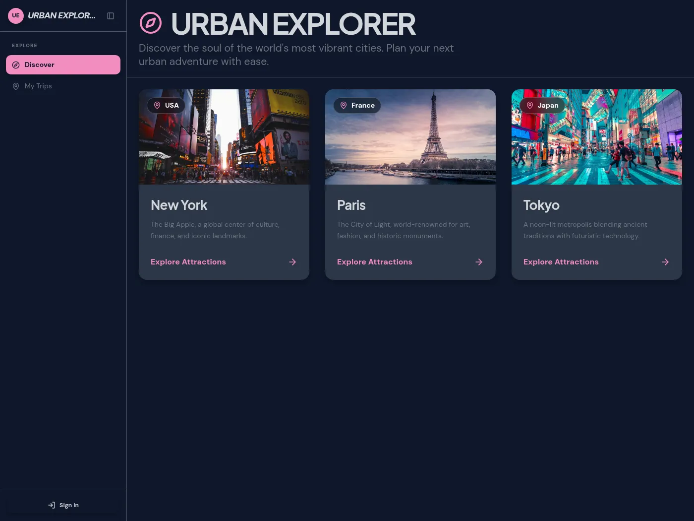 Urban Explorer Hub