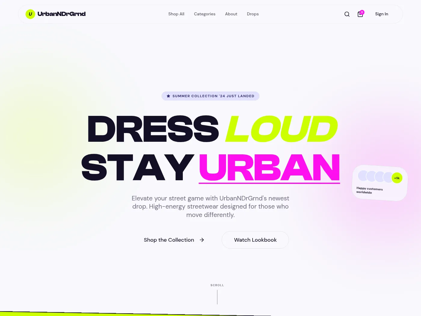 UrbanNDrGrnd Brand Site