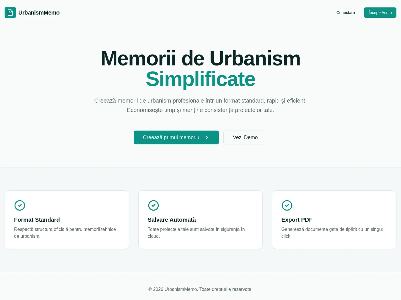 Urbanism Memo Builder