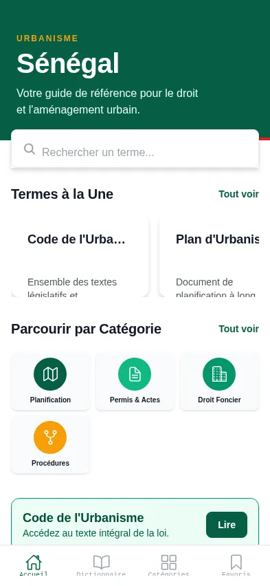 Urbanisme Sénégal App