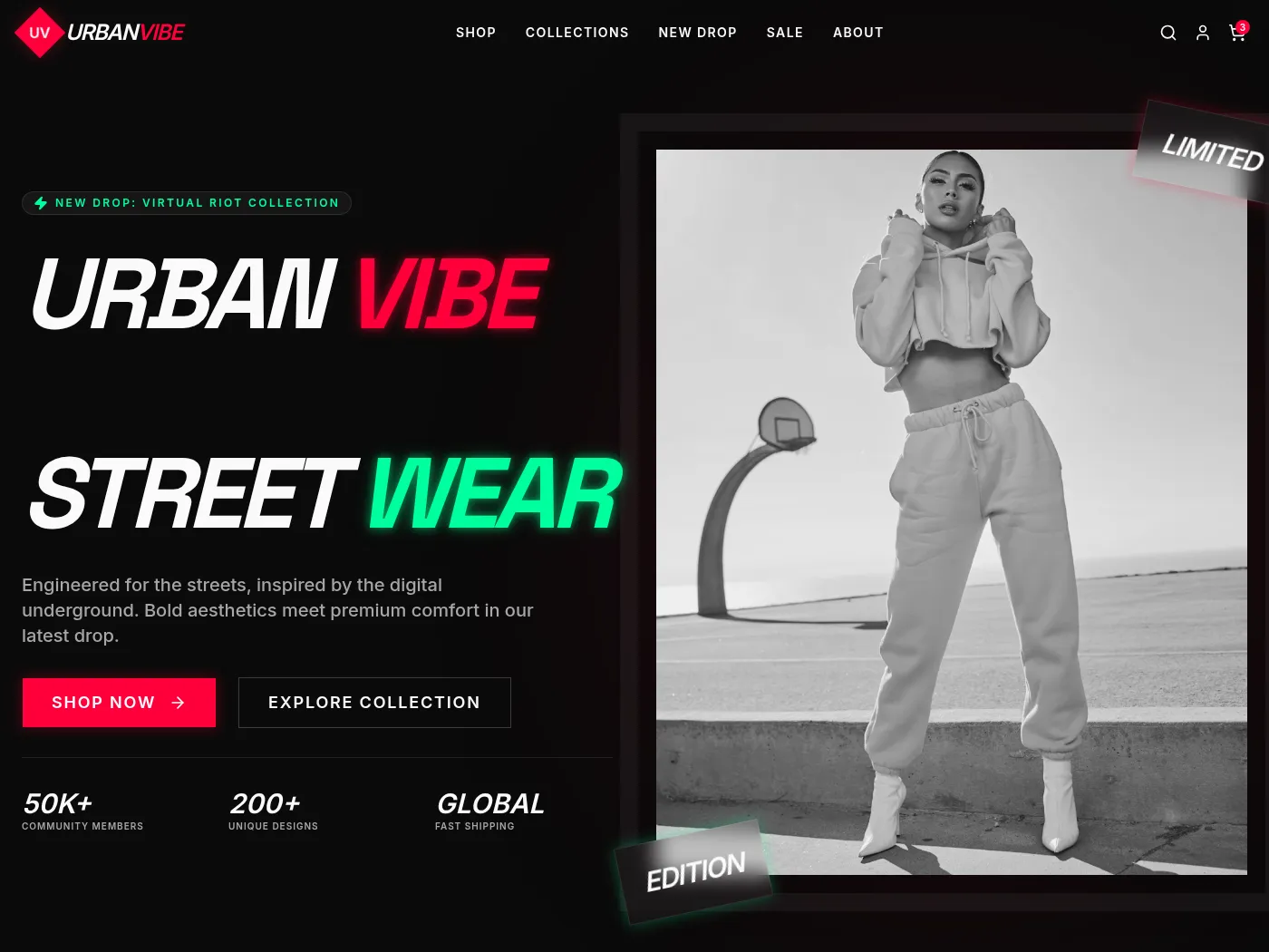 UrbanVibe Streetwear UI