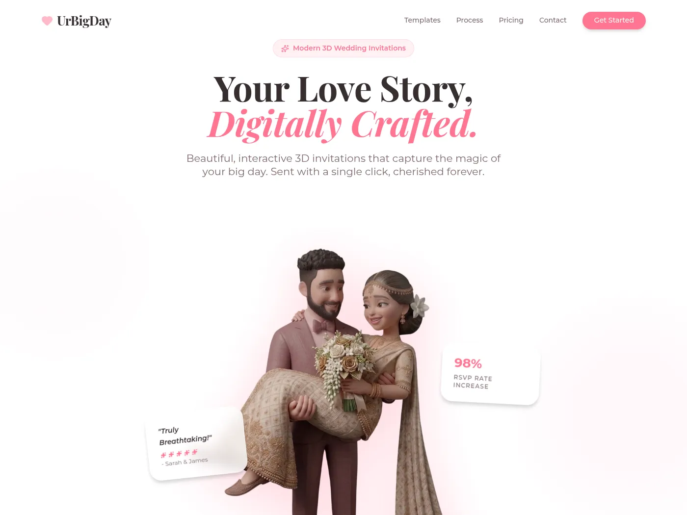 UrBigDay 3D Wedding Site