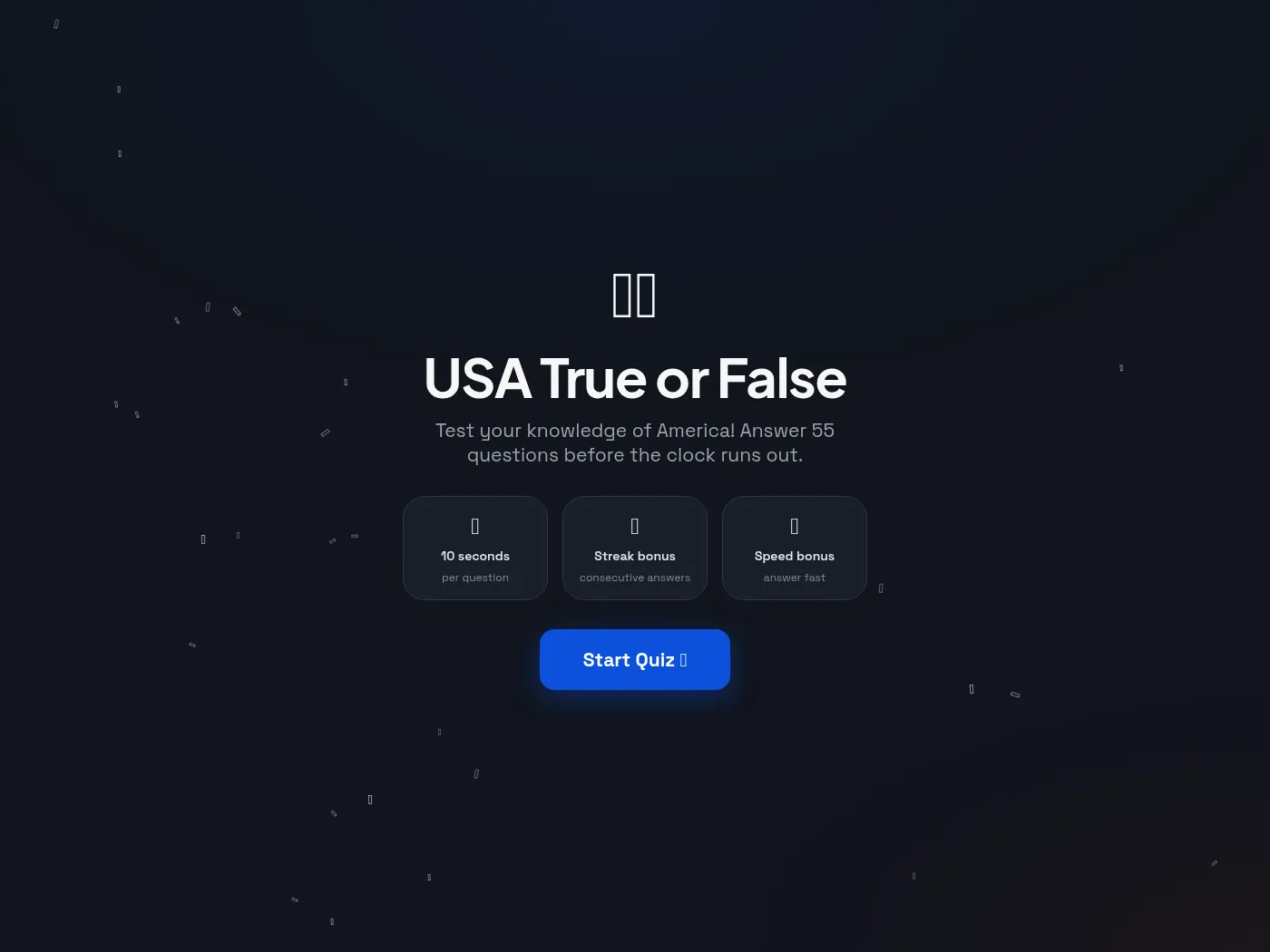 USA True or False Quiz