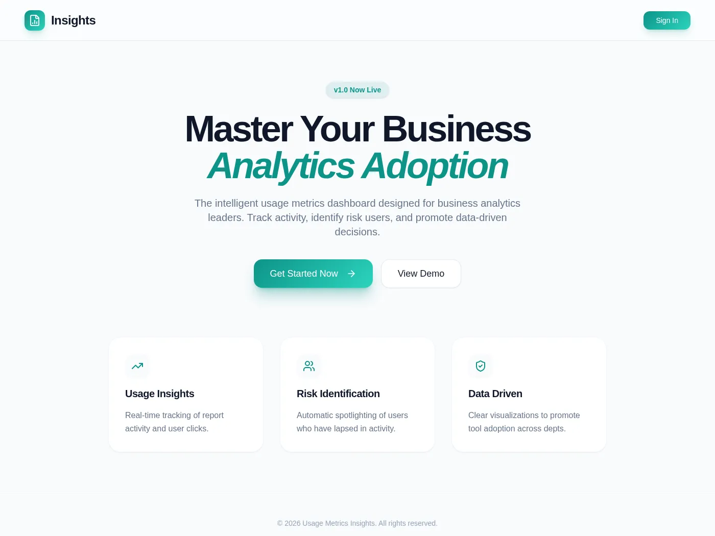 Usage Metrics Insights