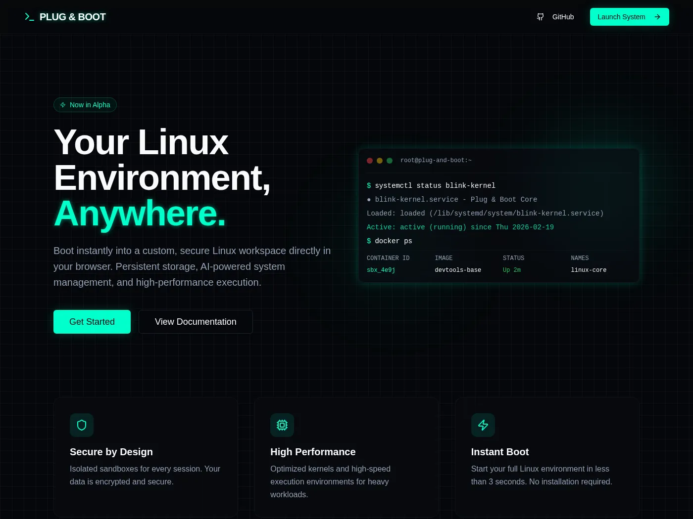 Plug & Boot Linux
