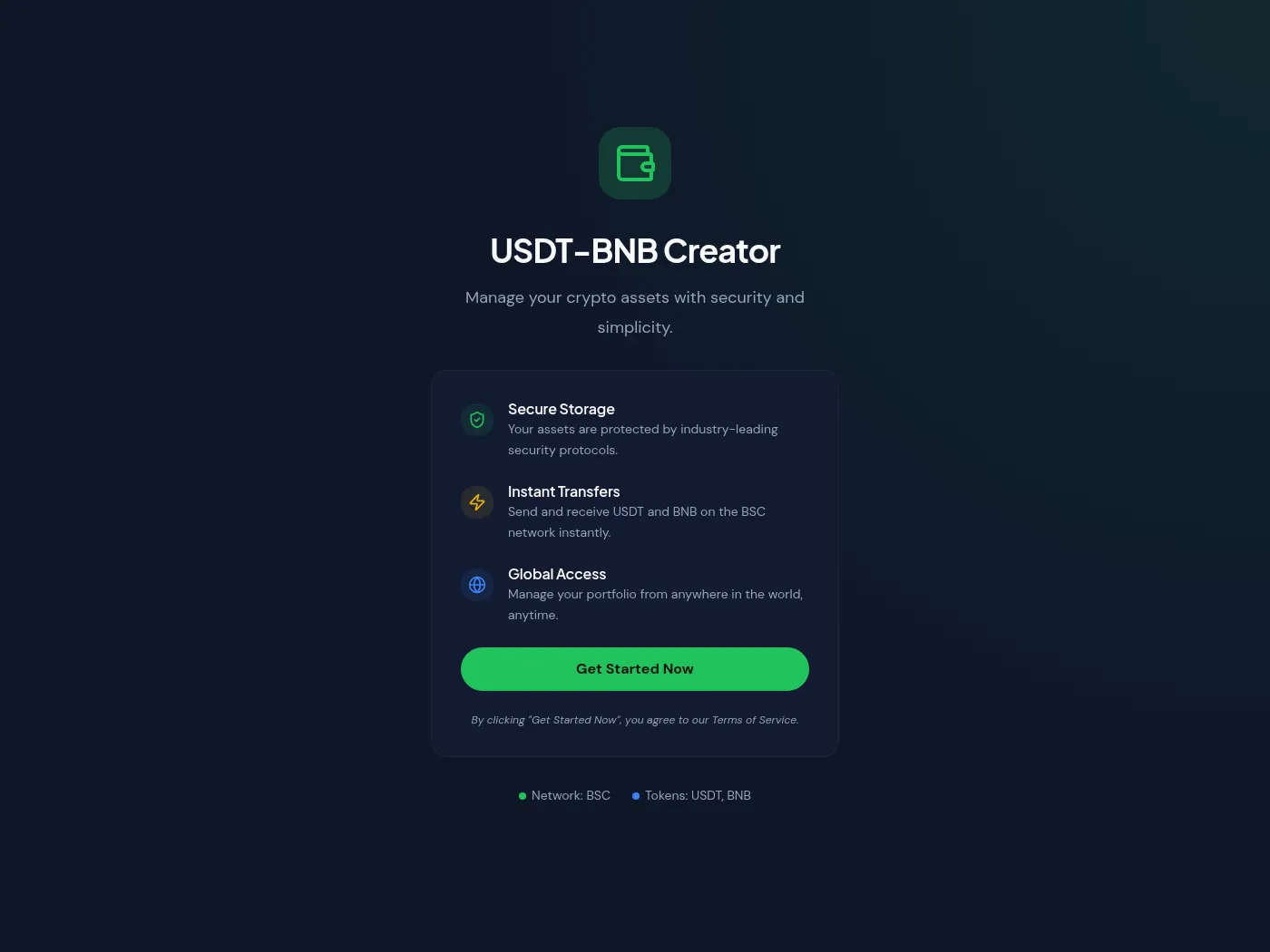 USDT-BNB Creator