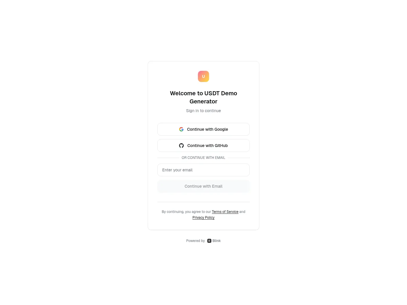 USDT Demo Generator