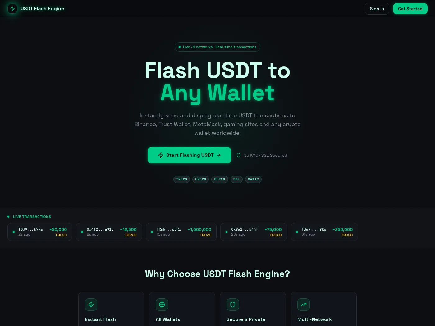 USDT Flash Engine