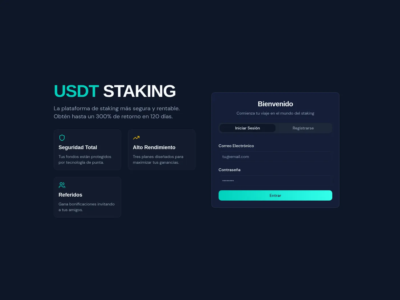 USDT Staking Dashboard