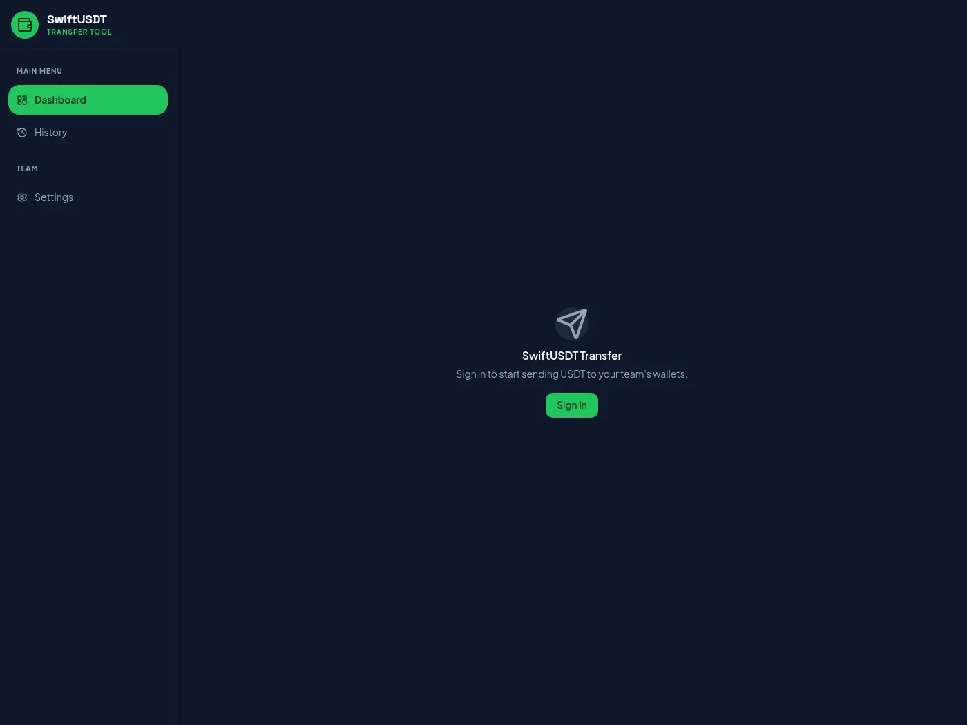 SwiftUSDT Transfer