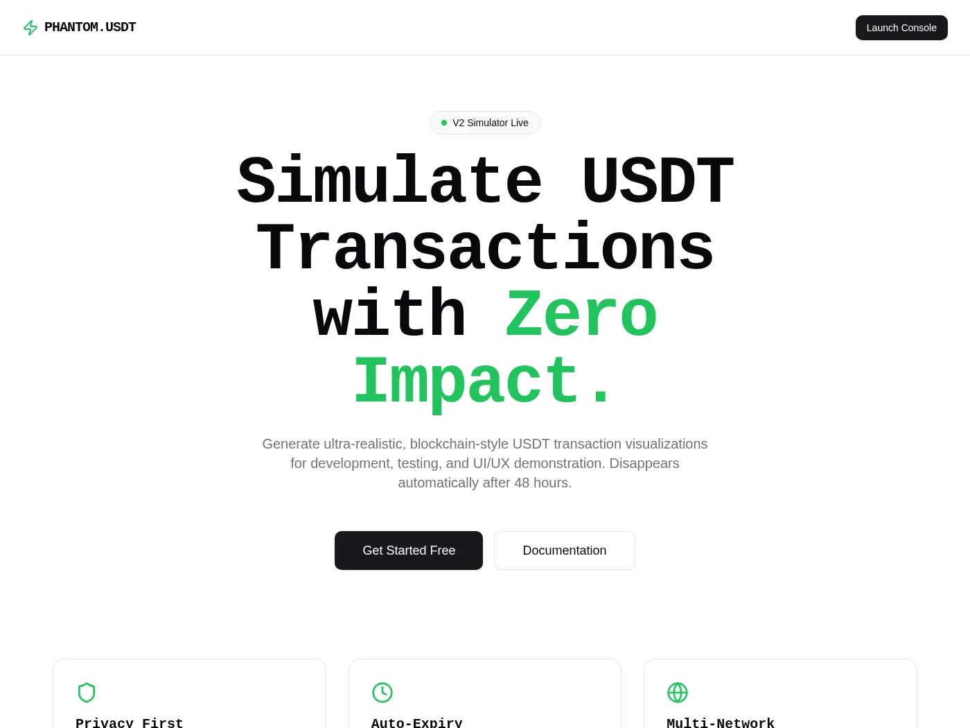 Phantom USDT Simulator