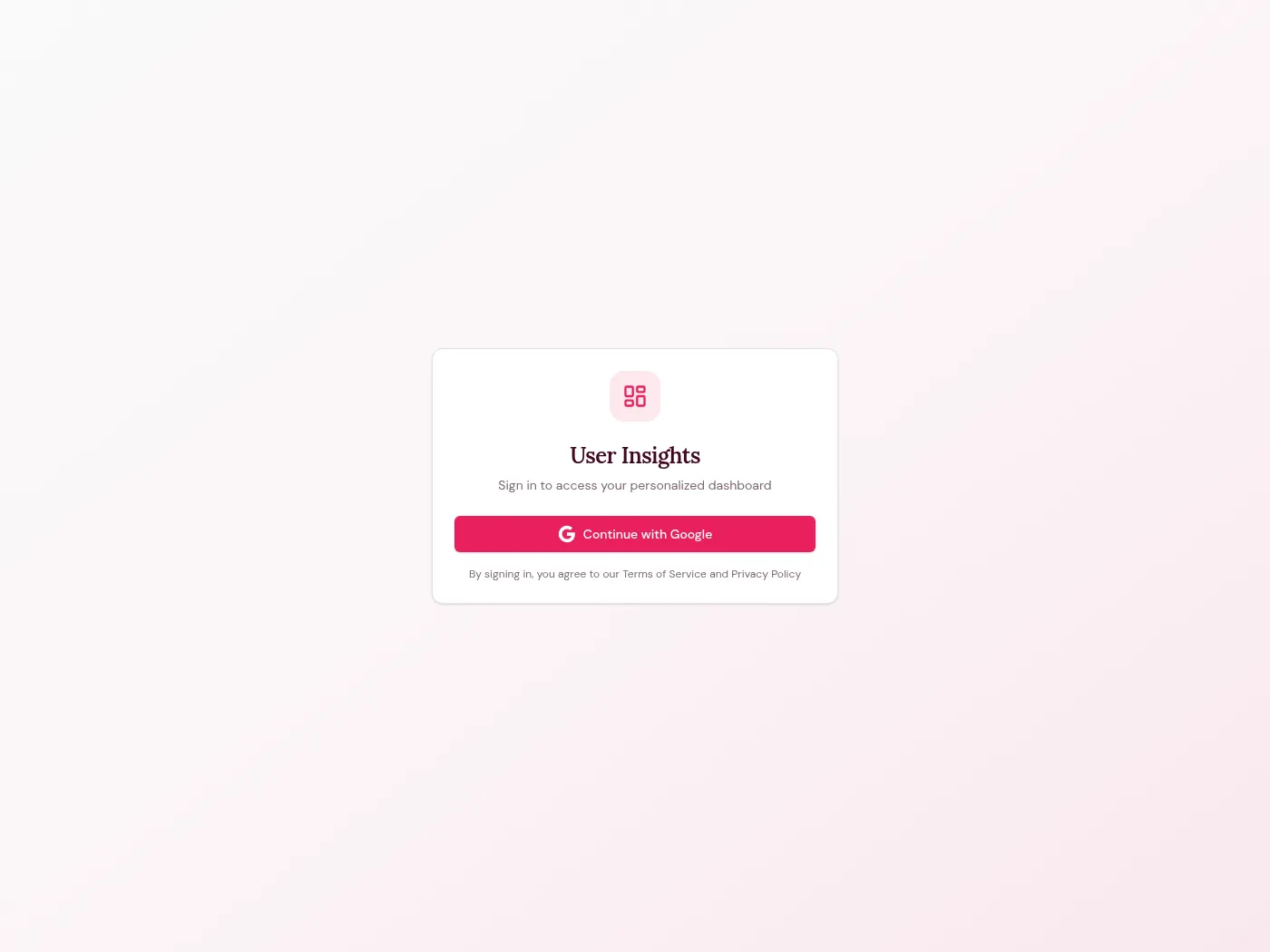 User Insights Dashboard