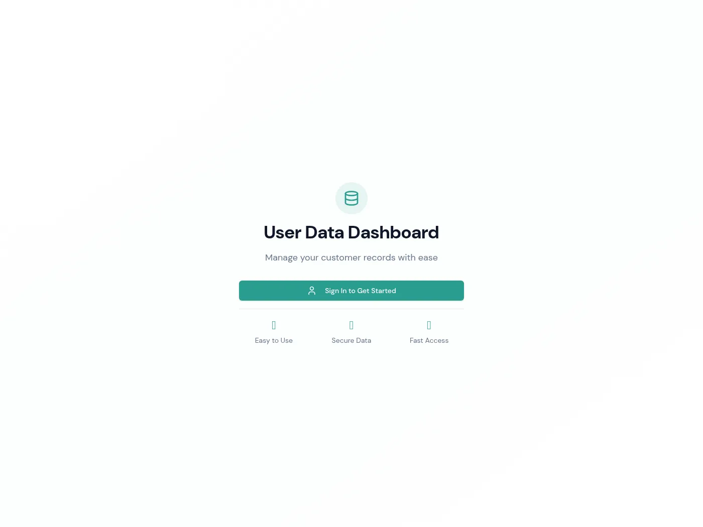 User Data Dashboard
