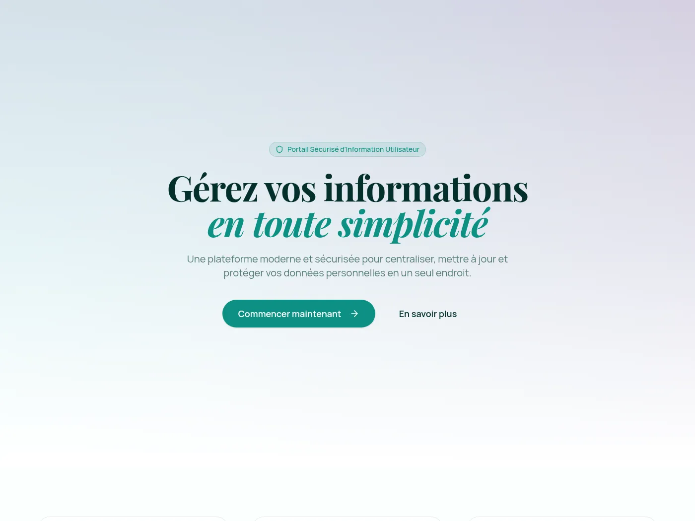 User Info Portal