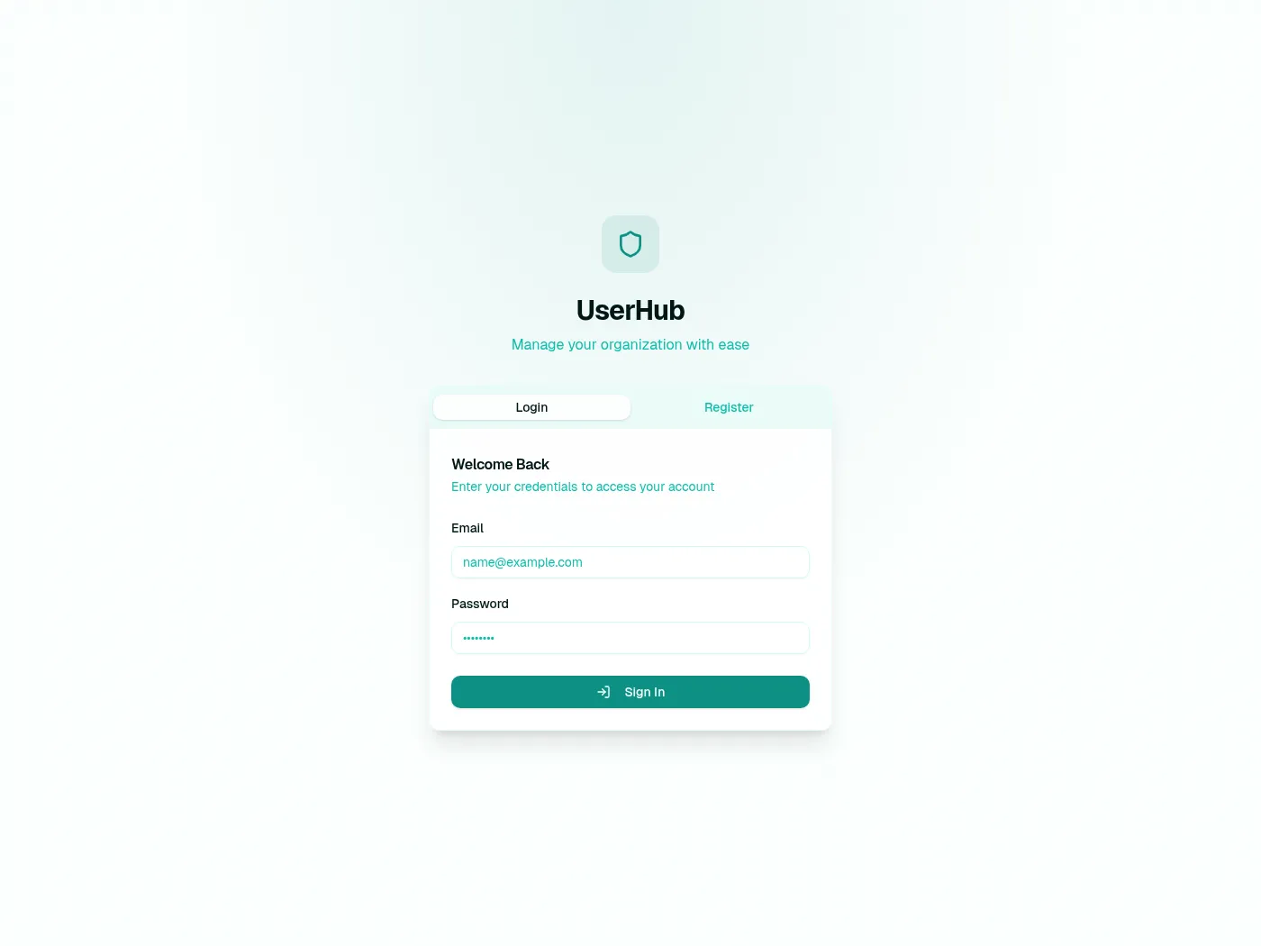 UserHub Dashboard