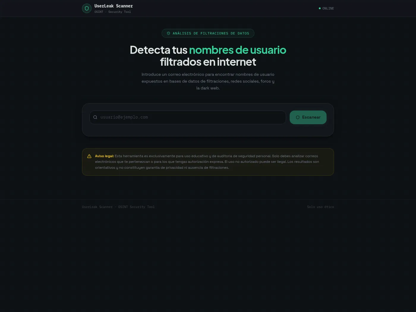 UserLeak Scanner