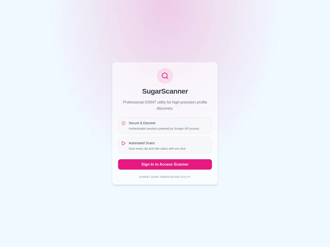 SugarDaddy Username Finder