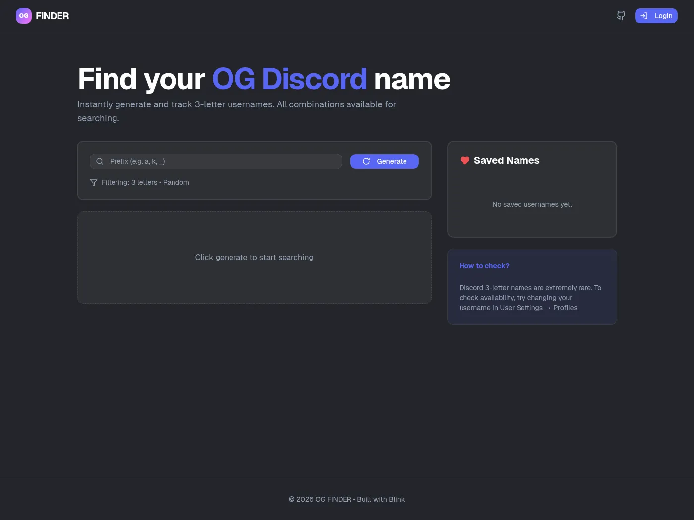 3-Letter Username Finder