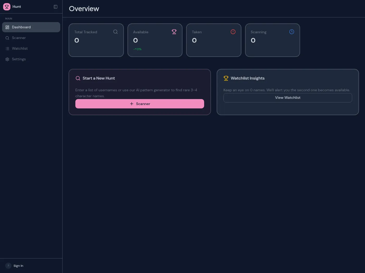 Rare Username Finder