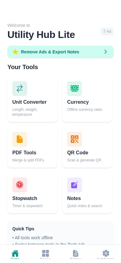Utility Hub Lite