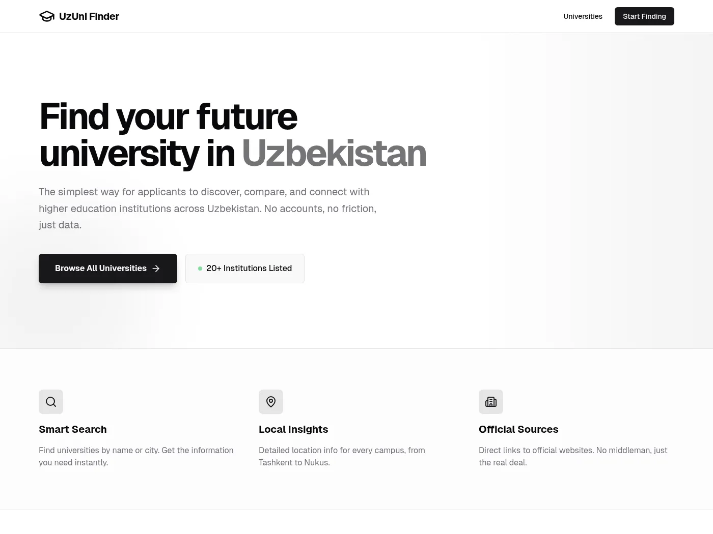 Uzbek Uni Finder