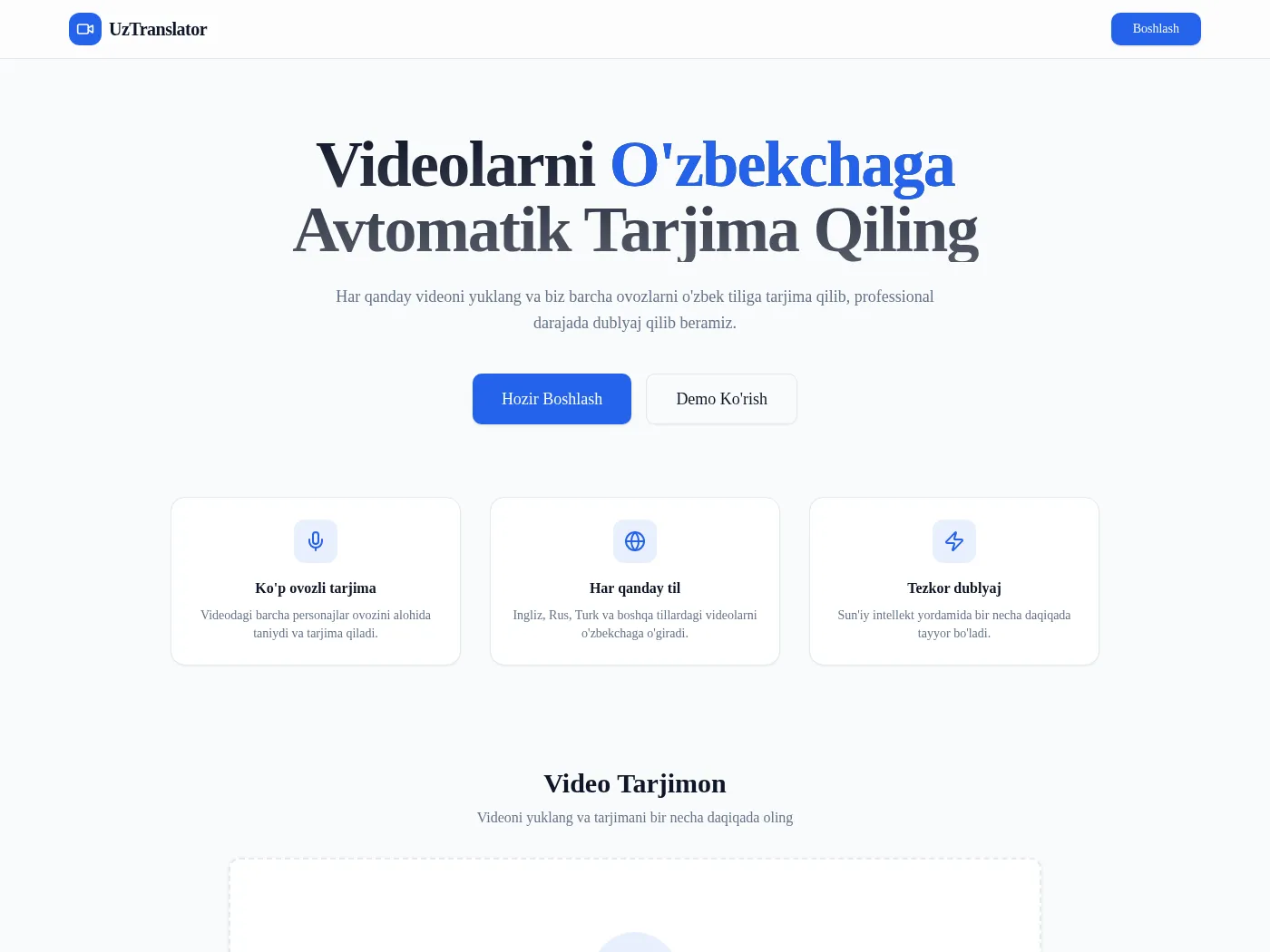 O‘zbek Video Translator