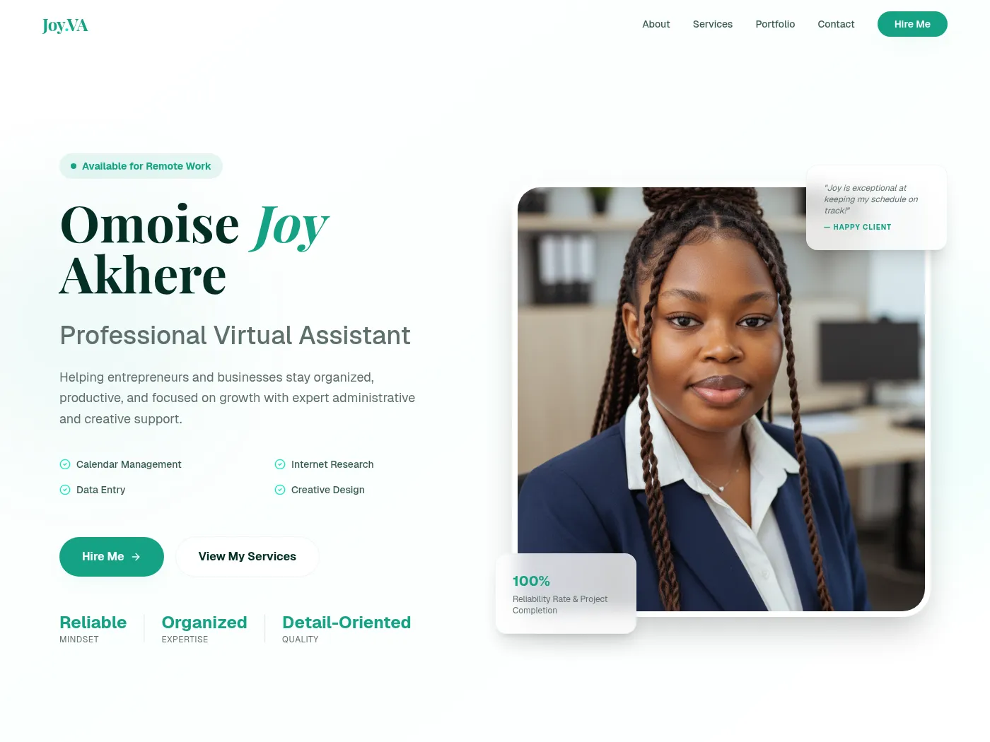 Joy Akhere VA Portfolio