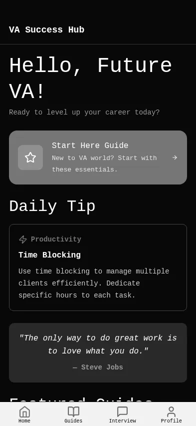 Virtual Assistant Success Hub