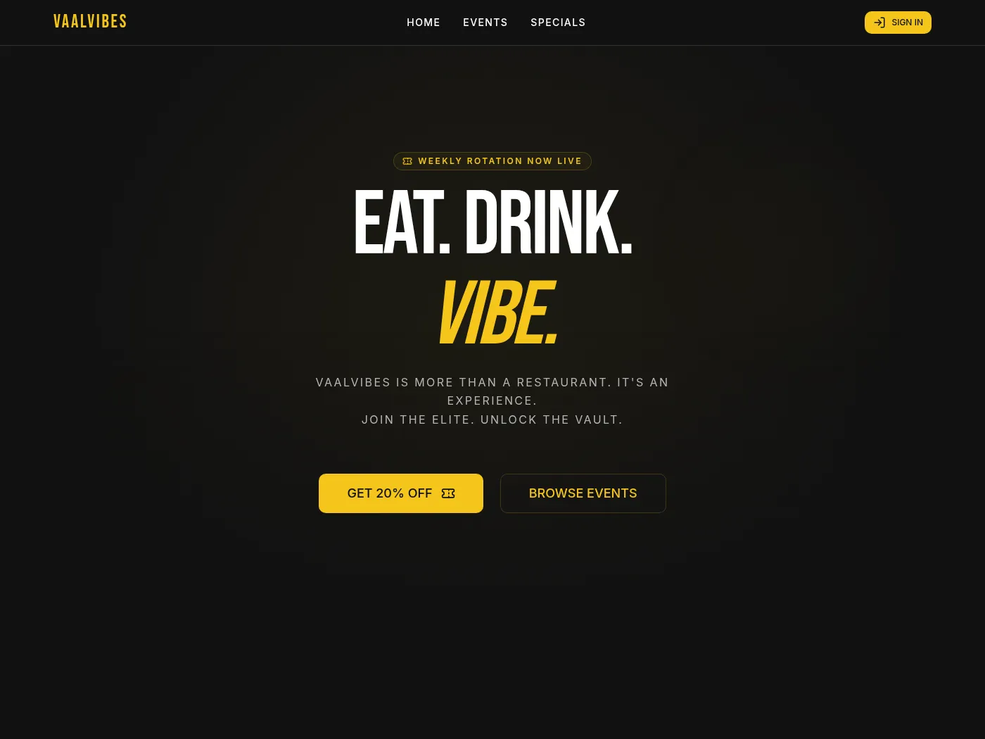 VaalVibes Promo Portal