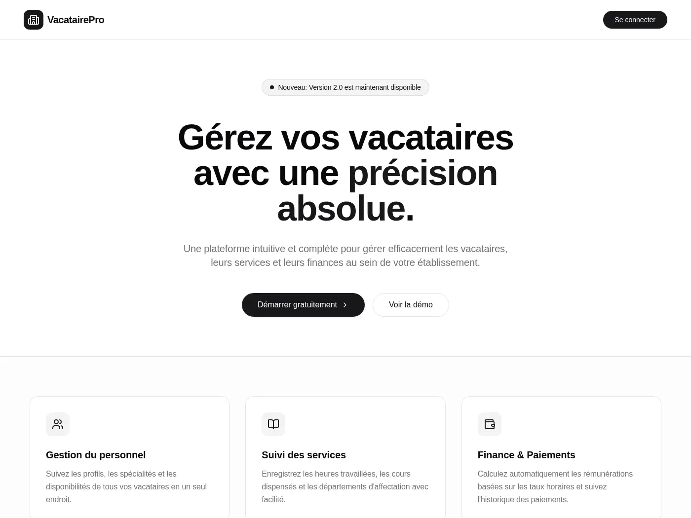 Vacataire Gestion Pro