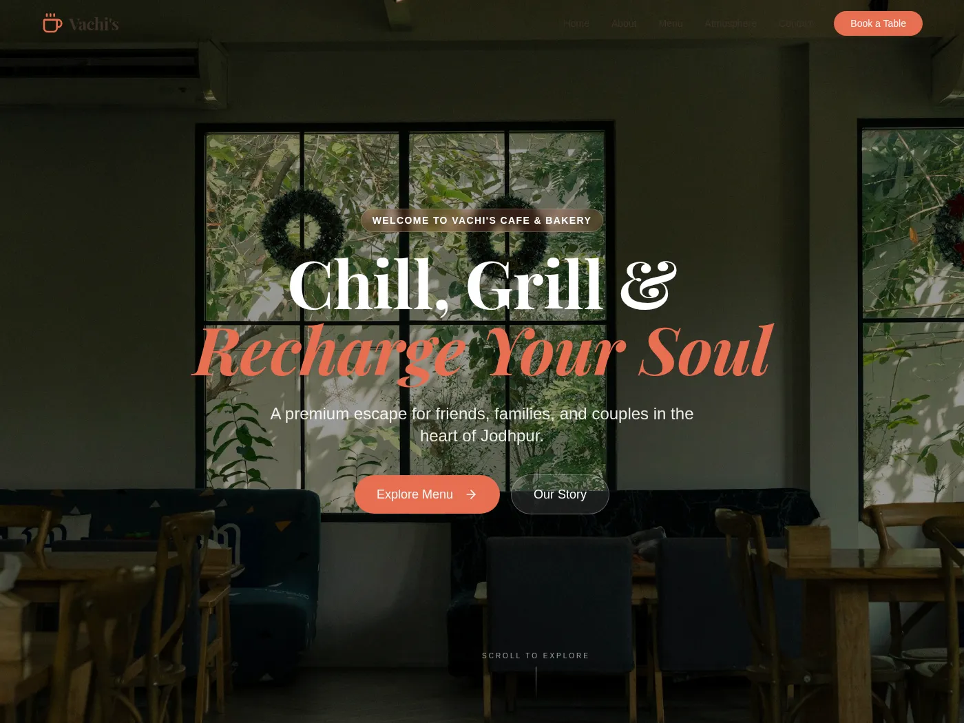 Vachi's Cafe Website