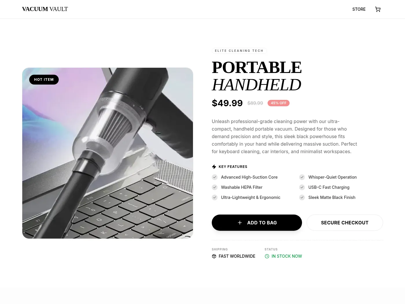 Vacuum Vault Storefront