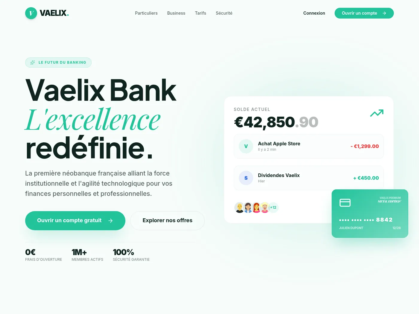 Vaelix Bank Web Portal