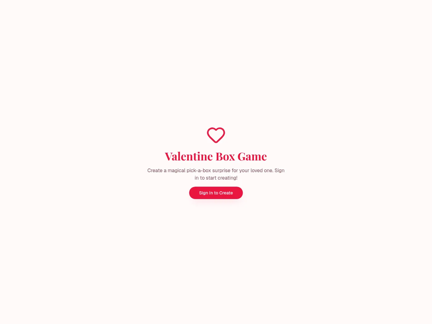 Valentine Box Game